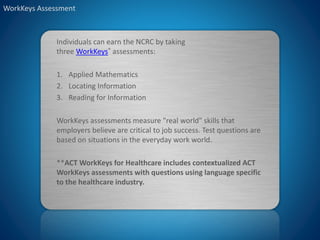 National Career Readiness Certification: An Overview | PPTX | Resume ...