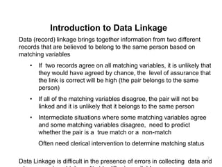 Introduction to Data Linkage | PPTX