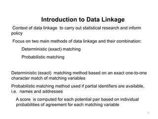 Introduction to Data Linkage | PPTX