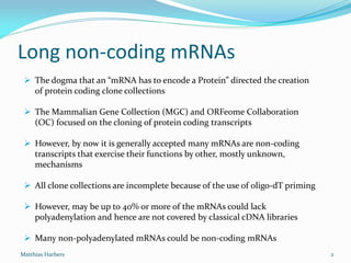 Call for non-coding mRNA resource | PPT