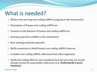 Call for non-coding mRNA resource | PPT