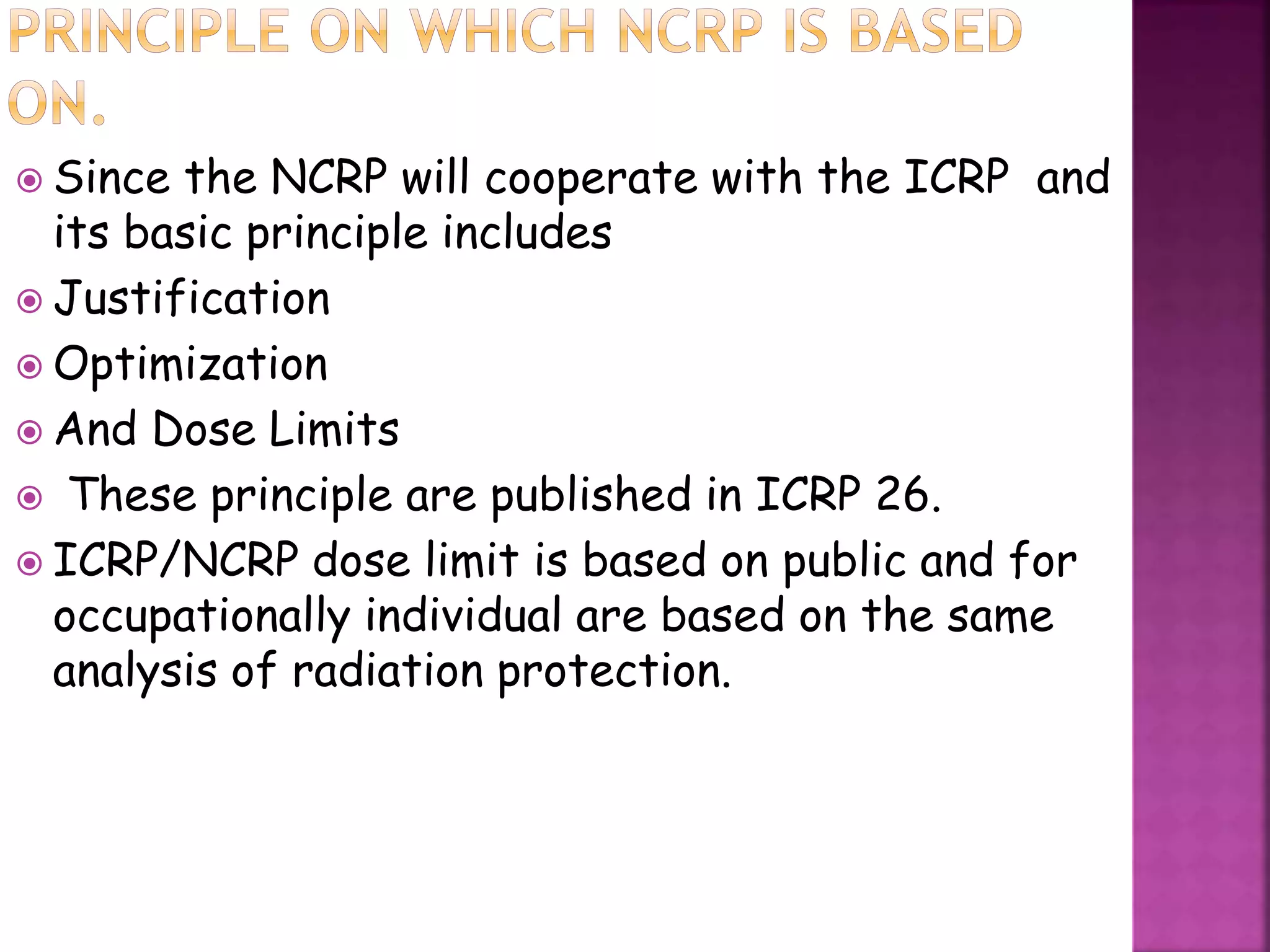NCRP National Council On Radiation Protection | PPTX