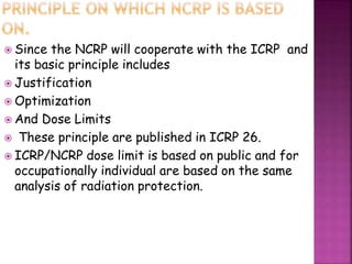 NCRP National Council On Radiation Protection | PPTX