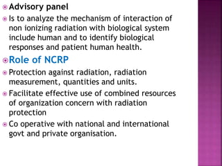 NCRP National Council On Radiation Protection | PPTX