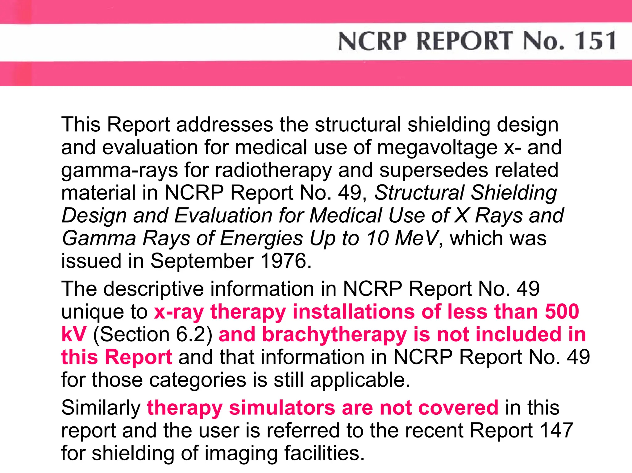 NCRP_151_Structure Shielding Design and Evaluation for MV | PDF