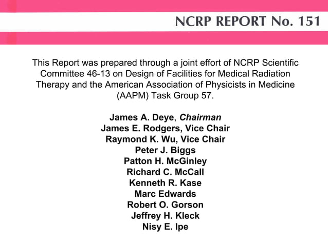 NCRP_151_Structure Shielding Design and Evaluation for MV | PDF