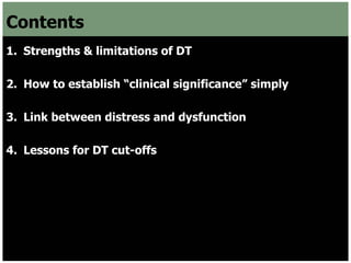 NCRS10 - What is the link between distress and dysfunction (Sept10) | PDF