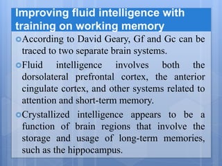 Fluid and crystallized intelligence | PPTX