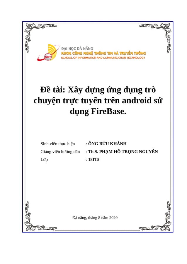 đồ áN cơ sở 3 xây dựng ứng dụng trò chuyện trực tuyến android sử dụng ...