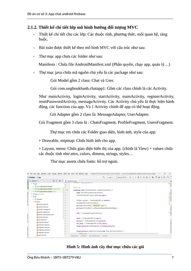 đồ áN cơ sở 3 xây dựng ứng dụng trò chuyện trực tuyến android sử dụng fire base | PDF