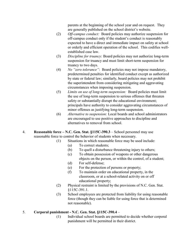 Nc+school+discipline+outline | PDF