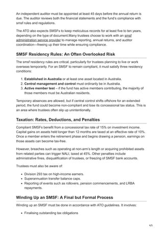 Essential Self Managed Super Fund Rules to Know | PDF