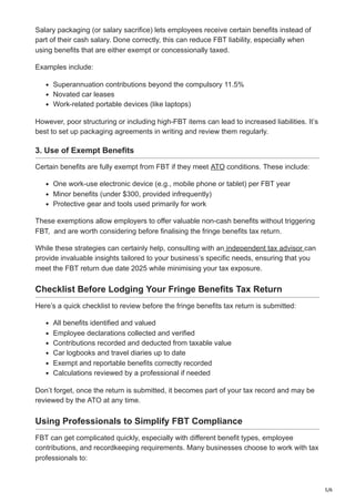 Fringe Benefits Tax 2025: Key Dates, Penalties & How to Prepare Your ...