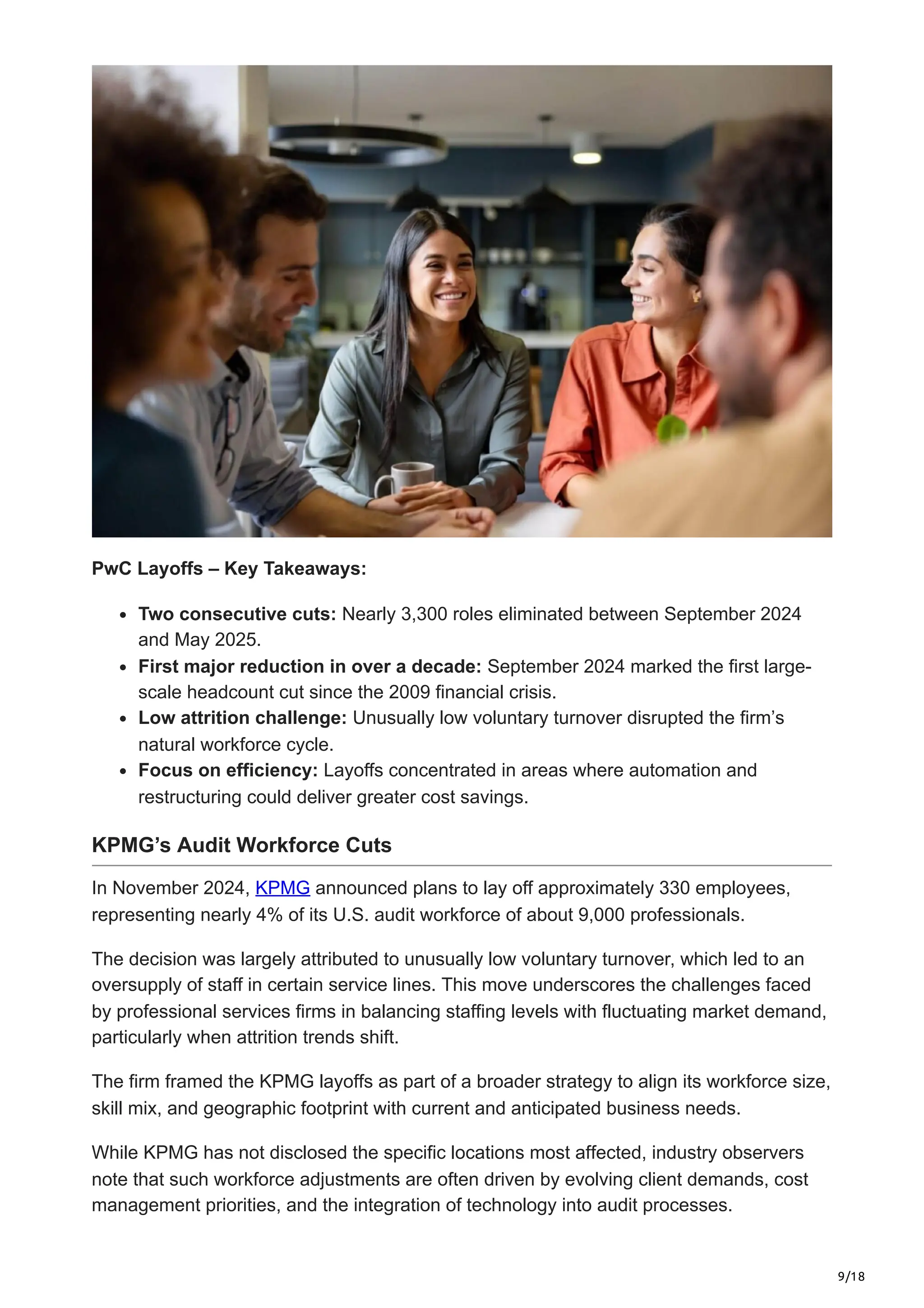 2025 Big 4 Job Cuts: Deloitte, KPMG, EY & PwC Updates | PDF