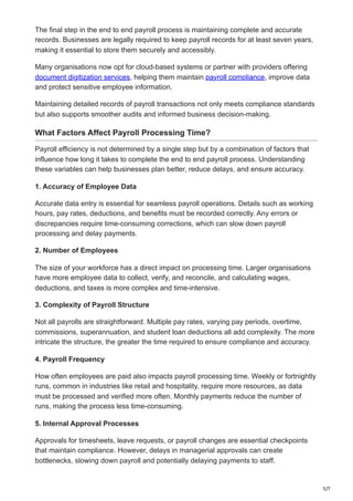 Payroll Processing Guide for Australian Businesse | PDF