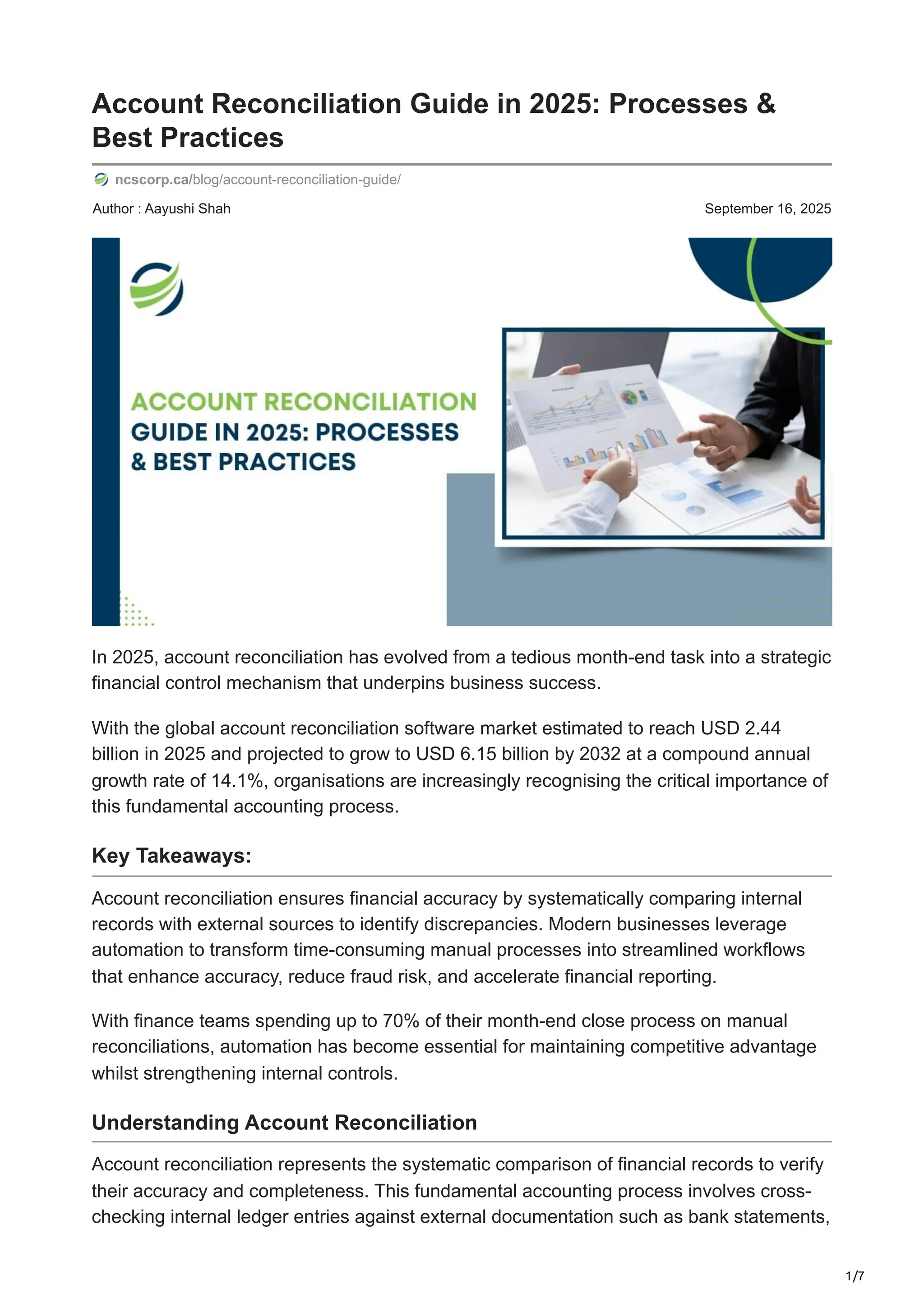 Account Reconciliation 2025: Key Processes & Best Practices | PDF