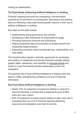 How to Use Artificial Intelligence in Auditing and Reporting | PDF