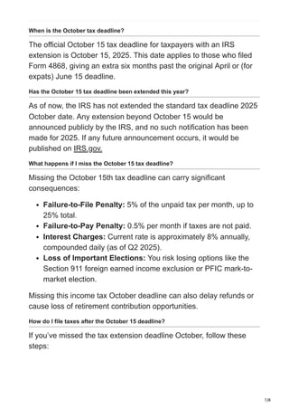 October 15 Is Closer Than You Think: What U.S. Expats Must Know About ...