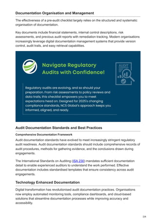 Regulatory Audit Readiness Checklist for 2025 Compliance | PDF