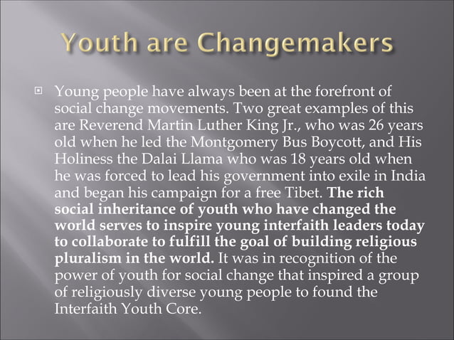 Interfaith Dialogue and Young Adults | PPT