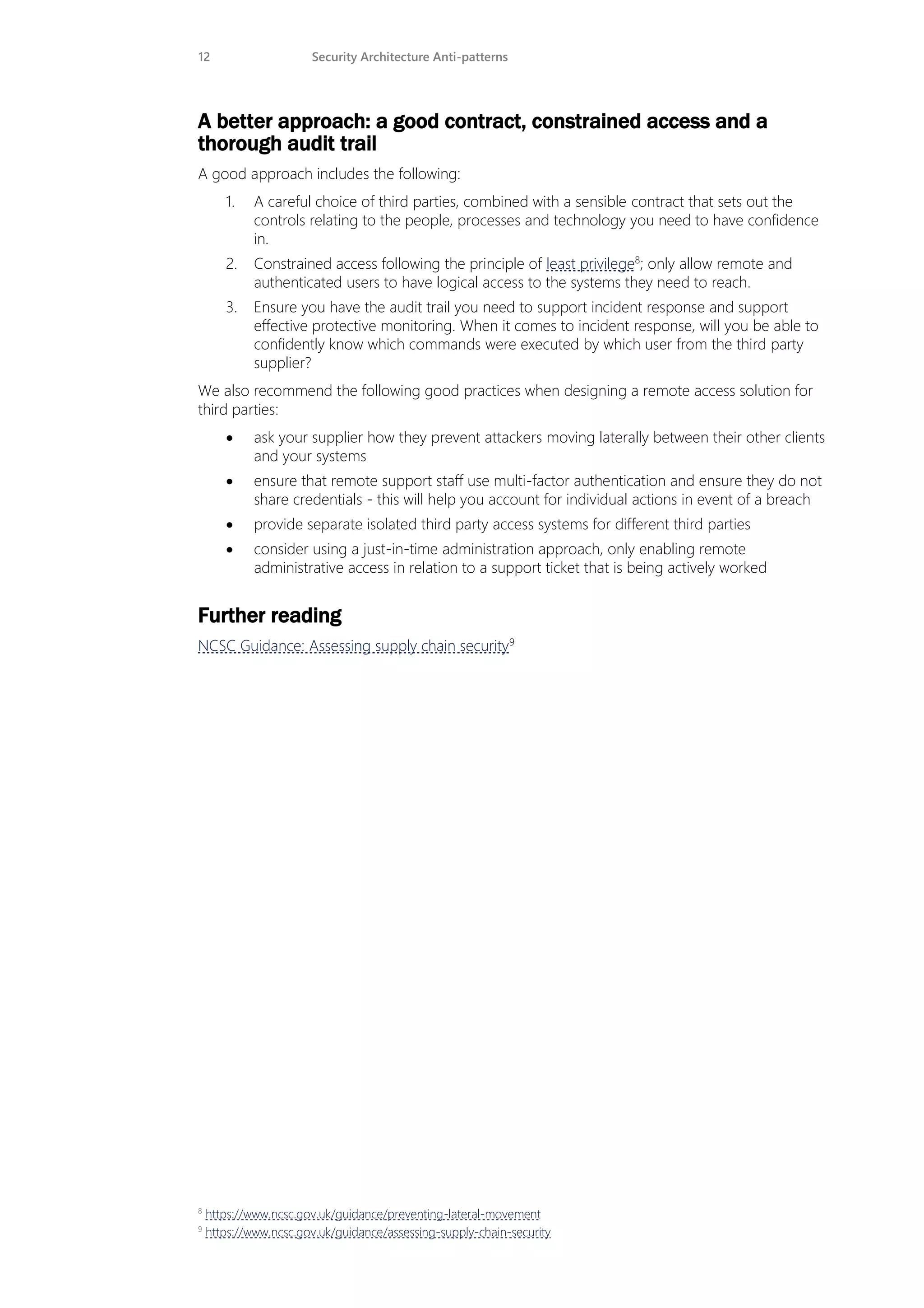 Ncsc security architecture anti patterns white paper | PDF