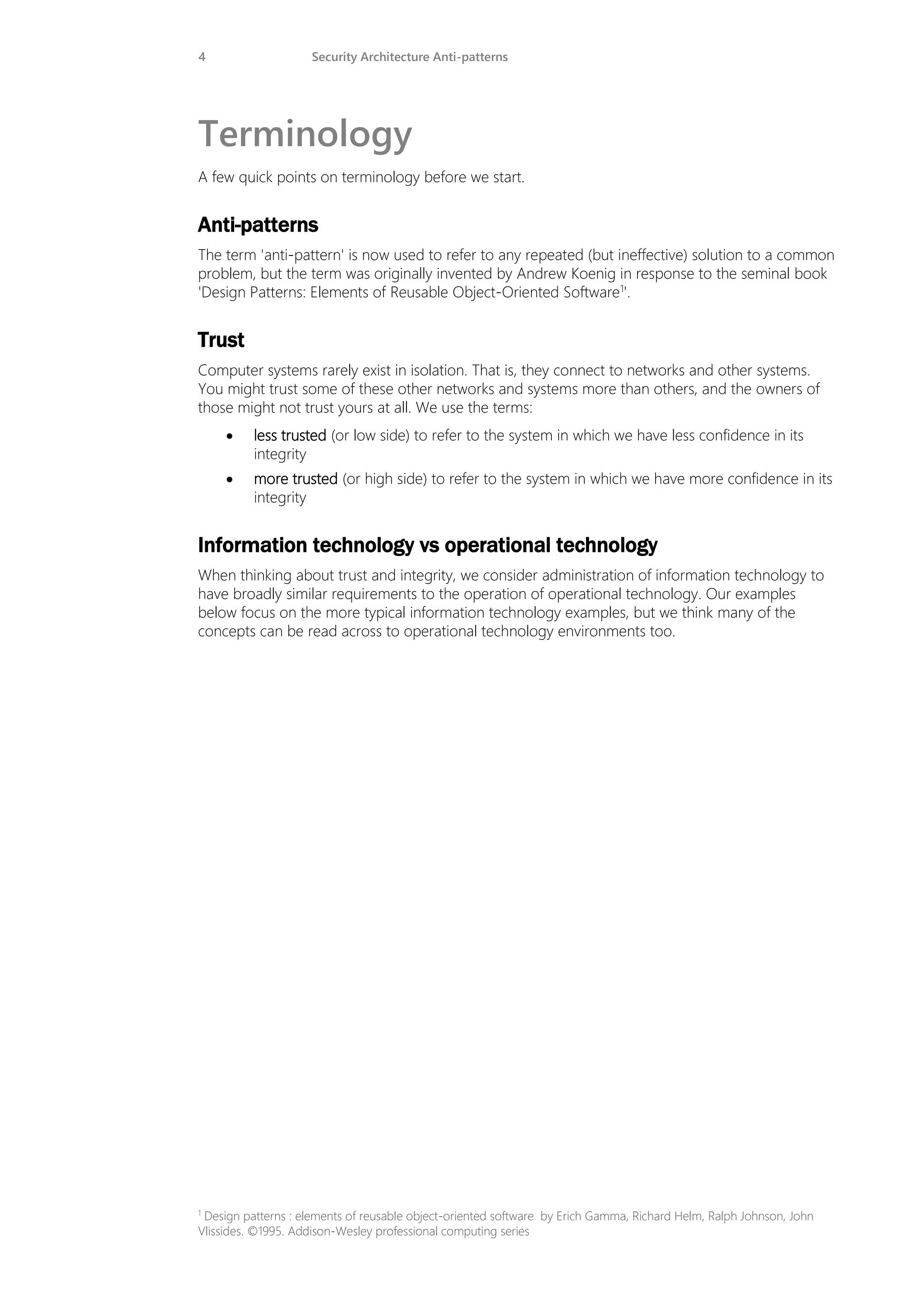 Ncsc security architecture anti patterns white paper | PDF