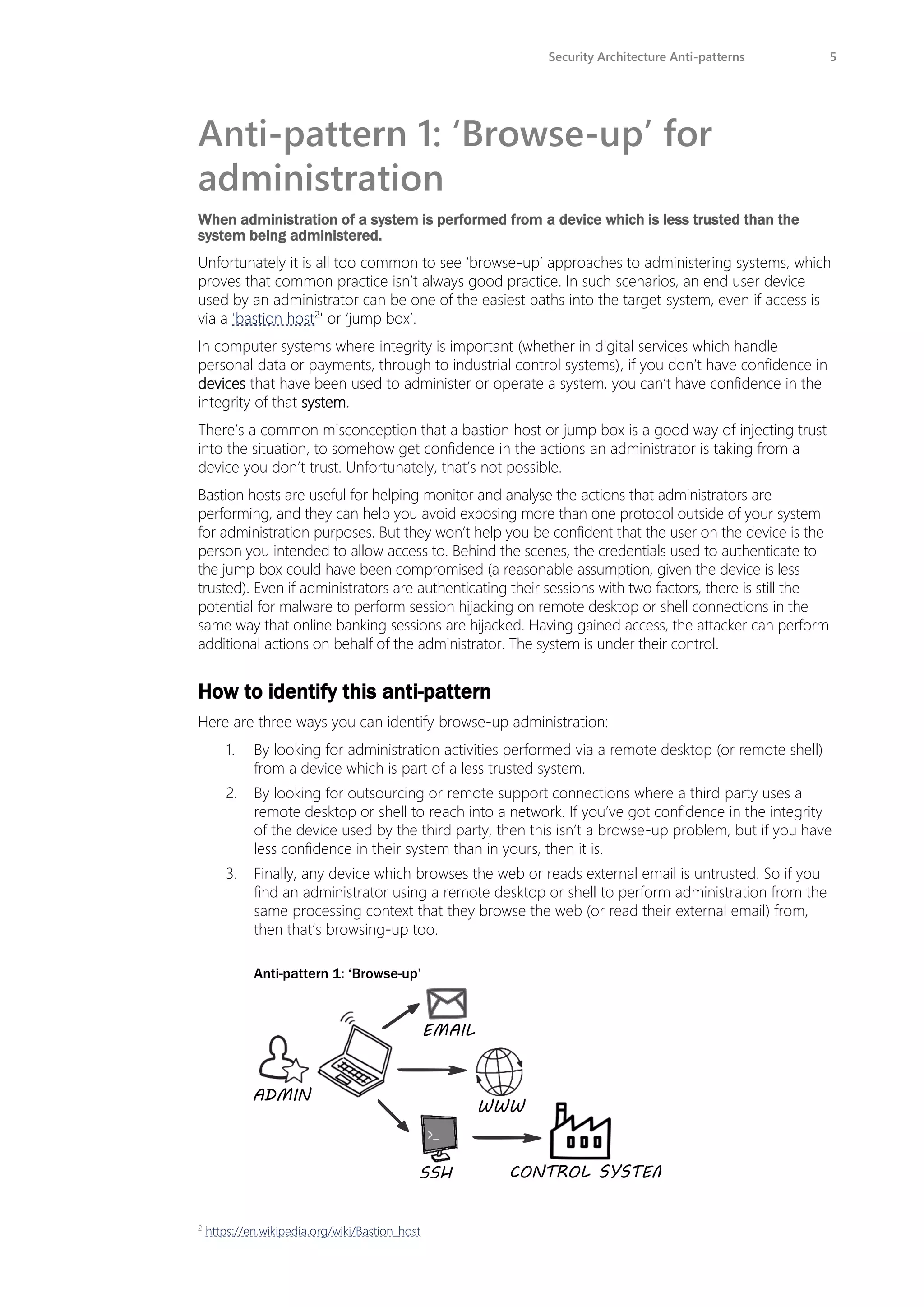 Ncsc security architecture anti patterns white paper | PDF