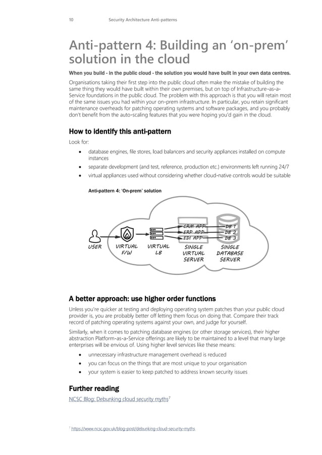 Ncsc security architecture anti patterns white paper | PDF | Cloud ...