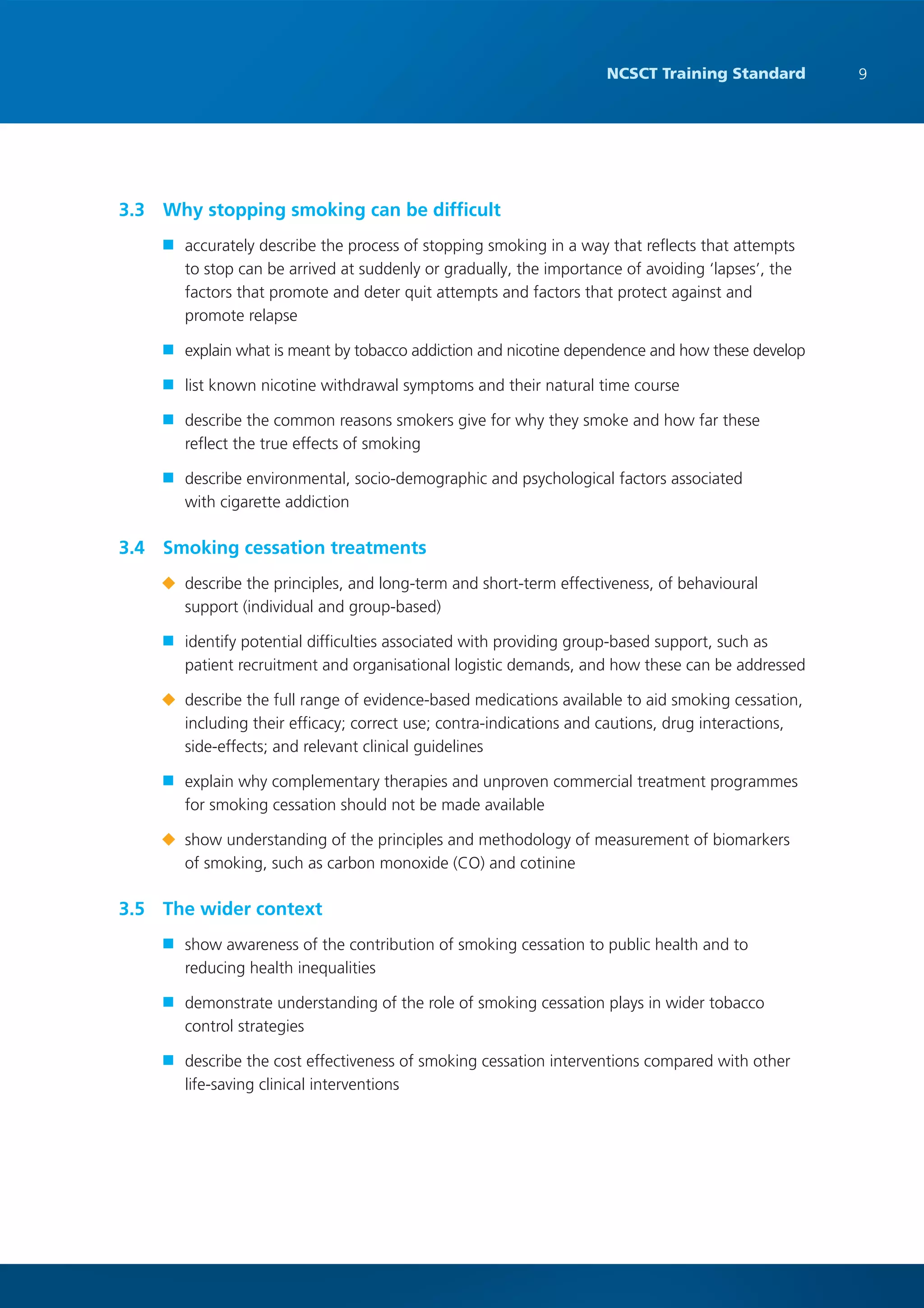 Ncsct training standard | PDF