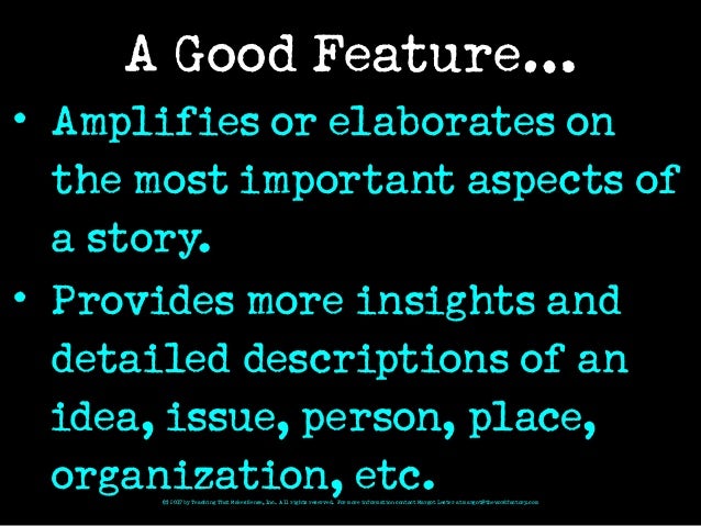 How to Write a Feature Story