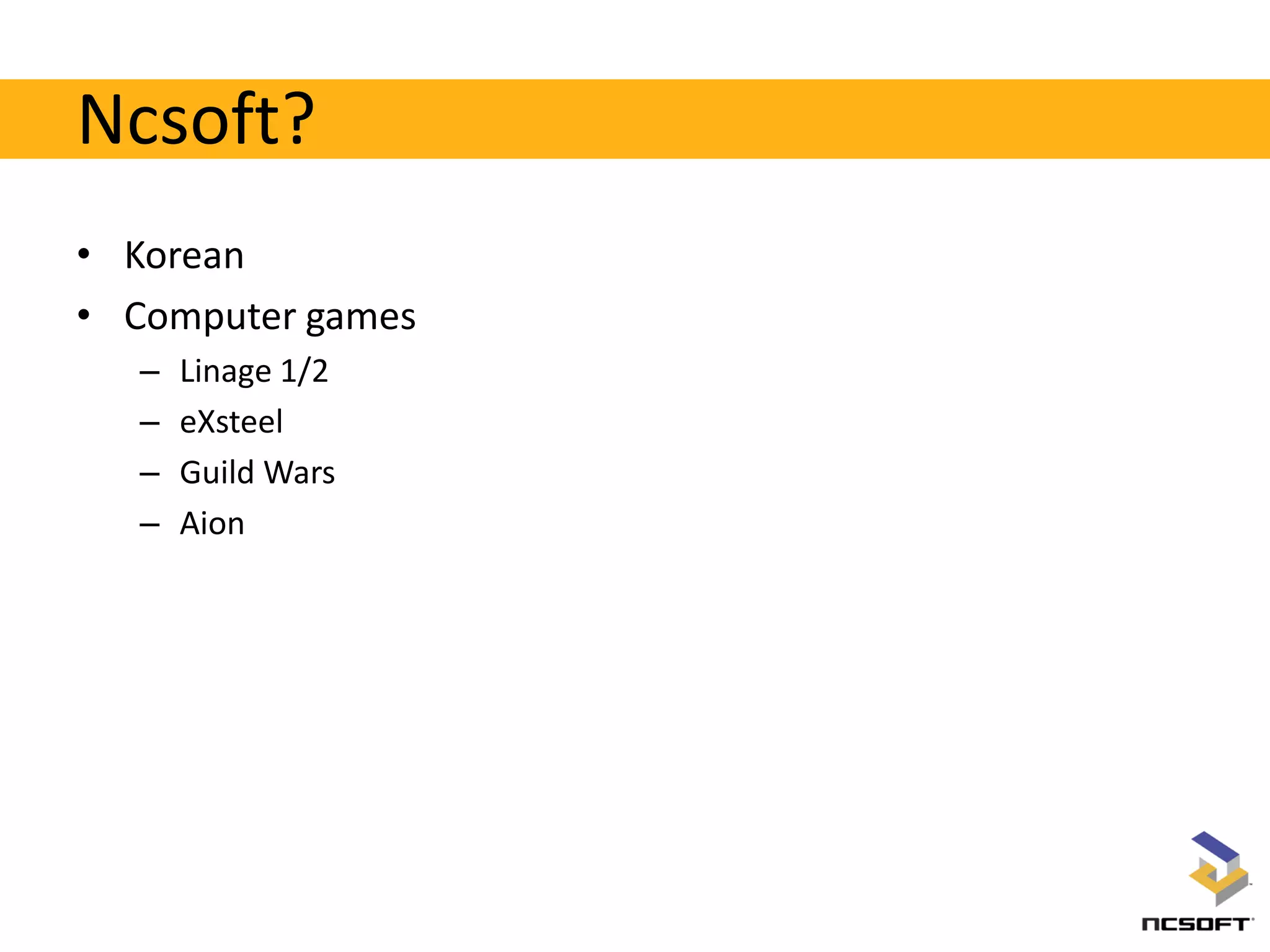 Ncsoft financial presentation | PPT