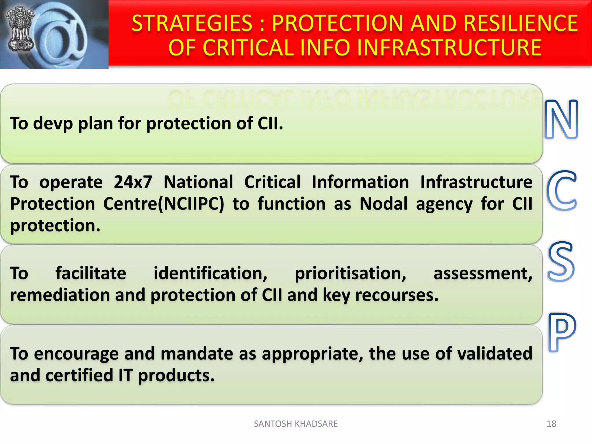 INDIAN NATIONAL CYBER SECURITY POLICY (NCSP-2013) | PPTX