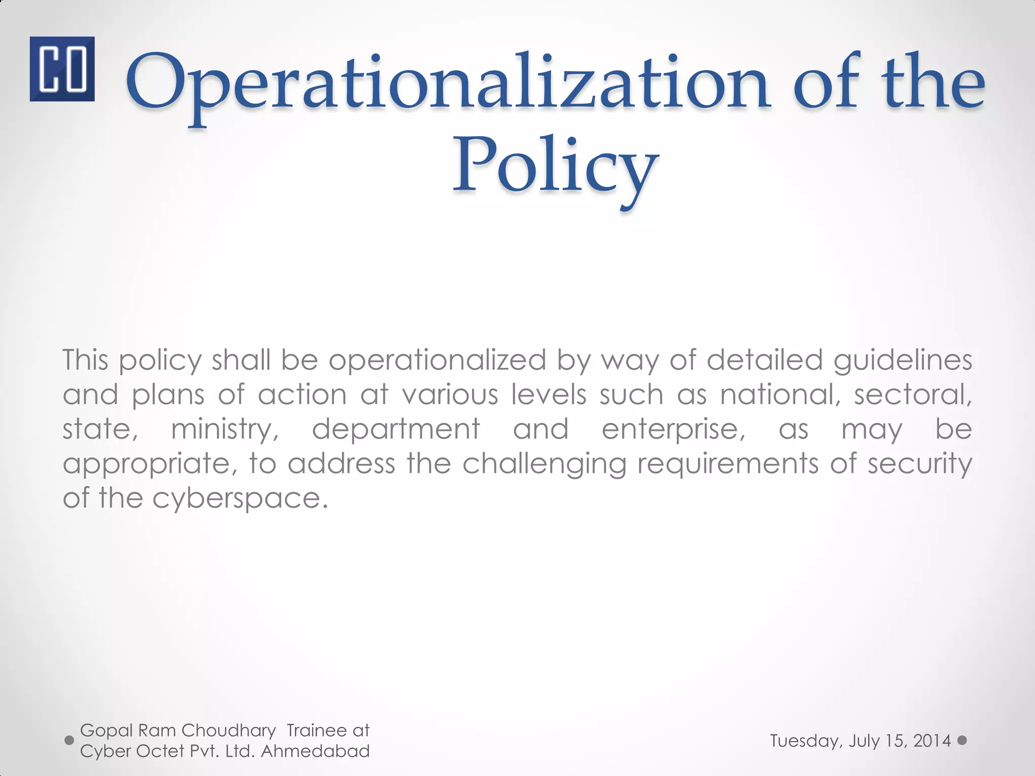 National Cyber Security Policy 2013 (NCSP) | PDF