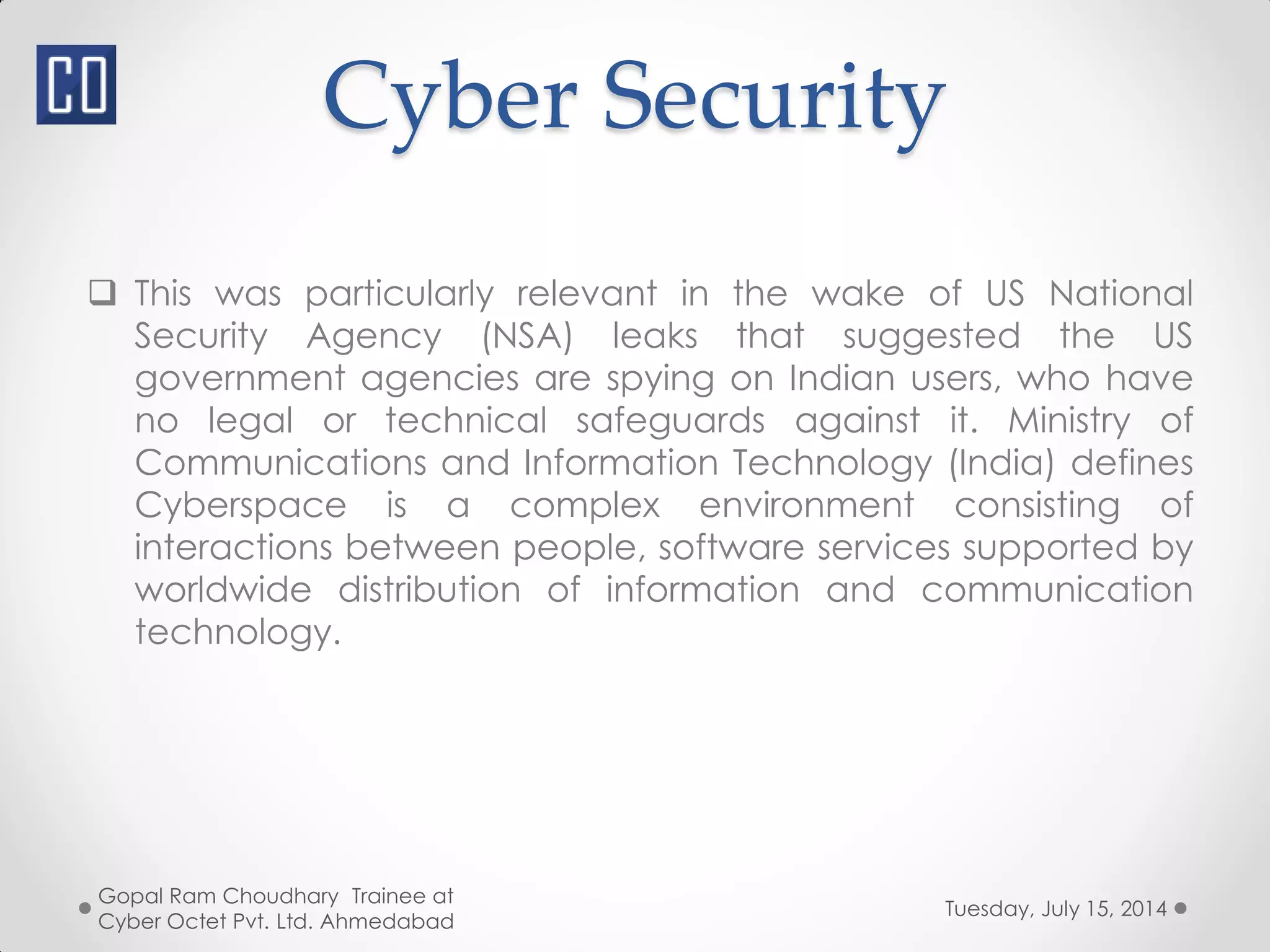 National Cyber Security Policy 2013 (NCSP) | PDF