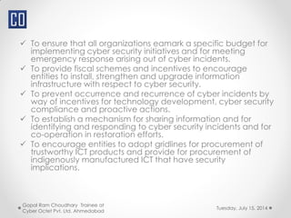 National Cyber Security Policy 2013 (NCSP) | PDF