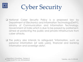 National Cyber Security Policy 2013 (NCSP) | PDF