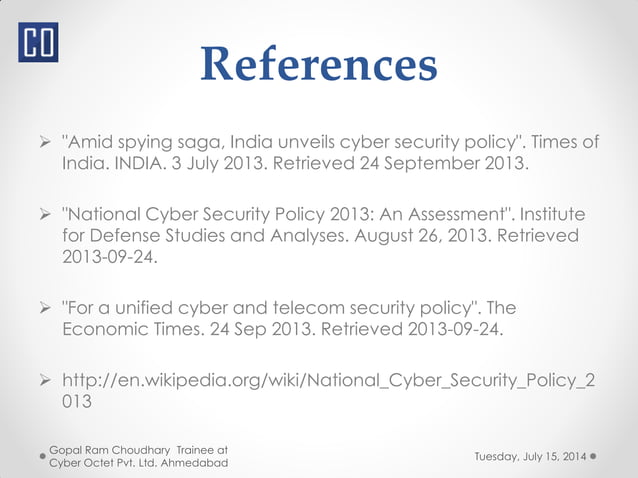 National Cyber Security Policy 2013 (NCSP) | PDF