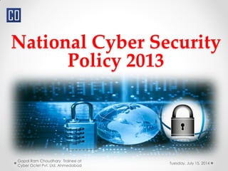 National Cyber Security Policy 2013 (NCSP) | PDF