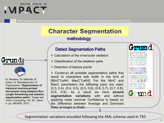 IMPACT Final Conference - NCSR - Character segmentation | PPT