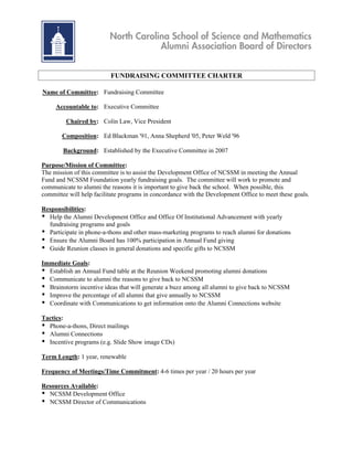 NCSSM Alumni Board Positions & Committees | PDF