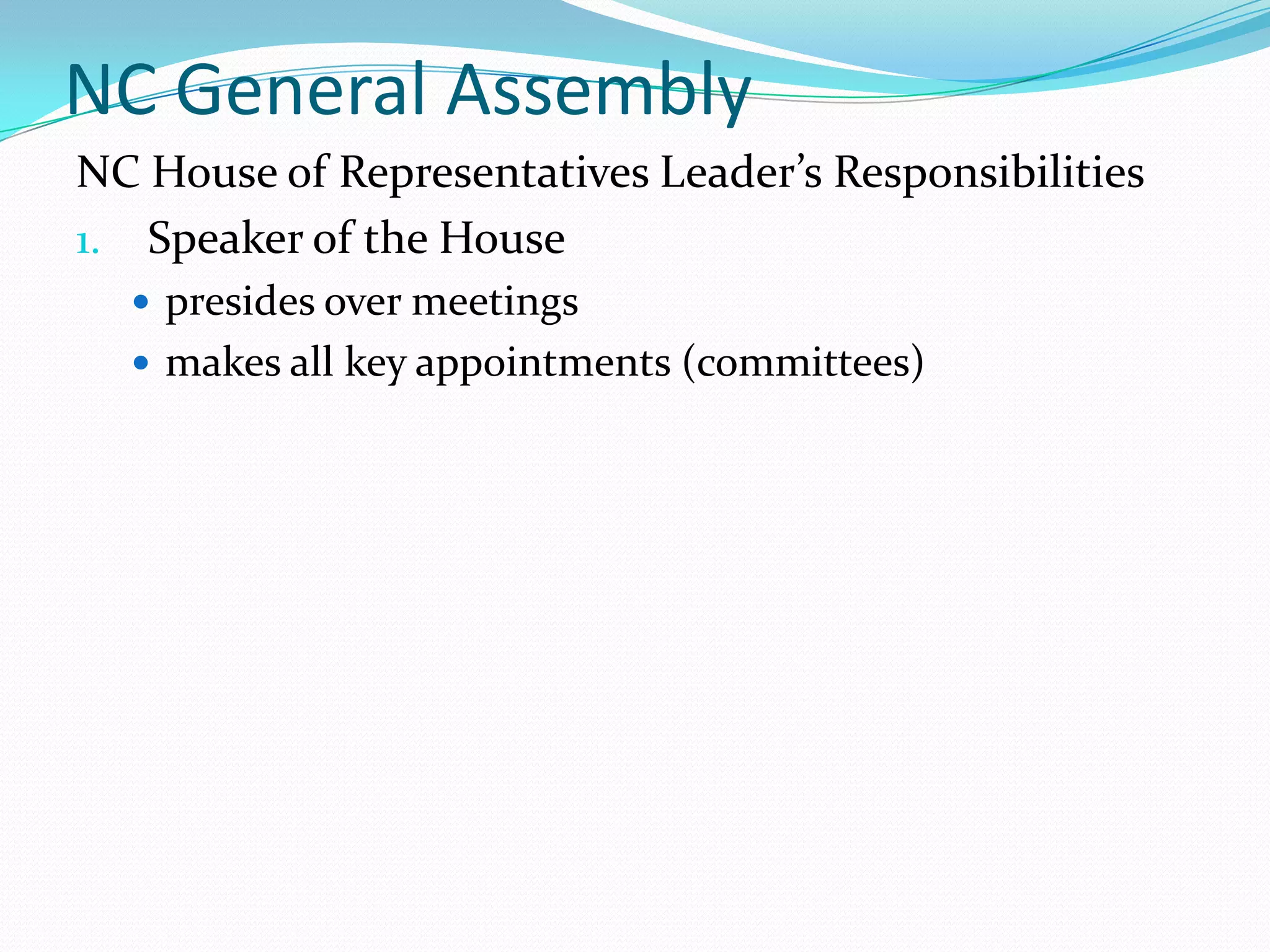 North Carolina State Legislature | PPTX