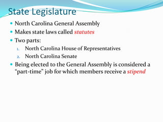 North Carolina State Legislature | PPT