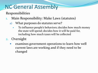 North Carolina State Legislature | PPT