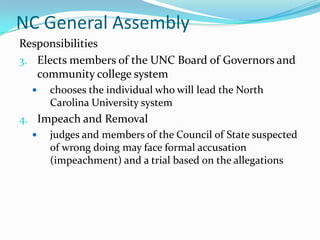 North Carolina State Legislature | PPT