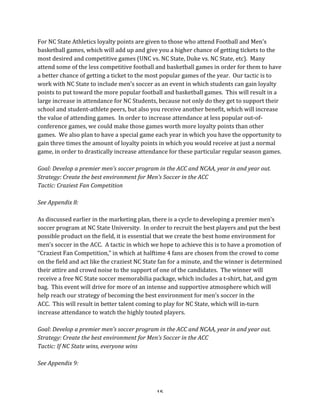 NC State Mens Soccer Marketing Plan | PDF