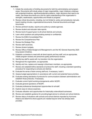 Entry plan for State Superintendent Mo Green | PDF