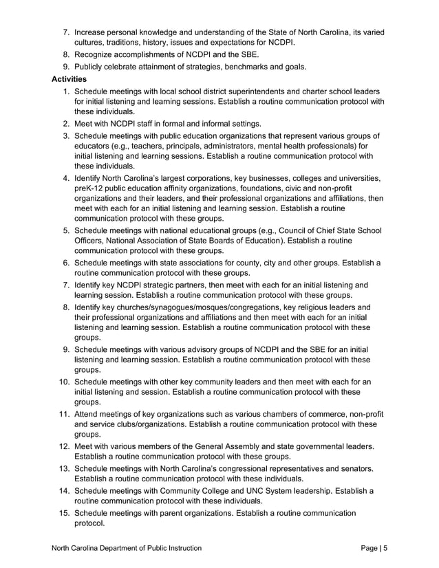 Entry plan for State Superintendent Mo Green | PDF