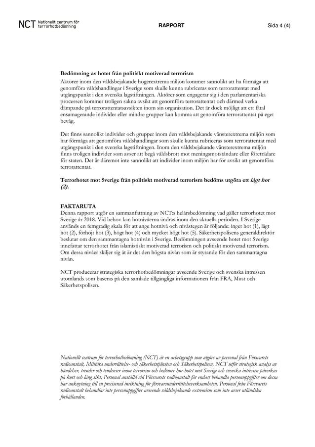 Nct helarsbedomning-2018 | PDF