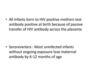 Diagnosis of hiv in neonates | PPTX