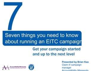 7 things to know about running an Earned Income Tax Credit (EITC ...